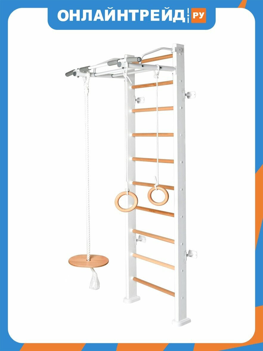 Детский спортивный комплекс Perfetto Sport Scala in legno bianco-naturale PS-112