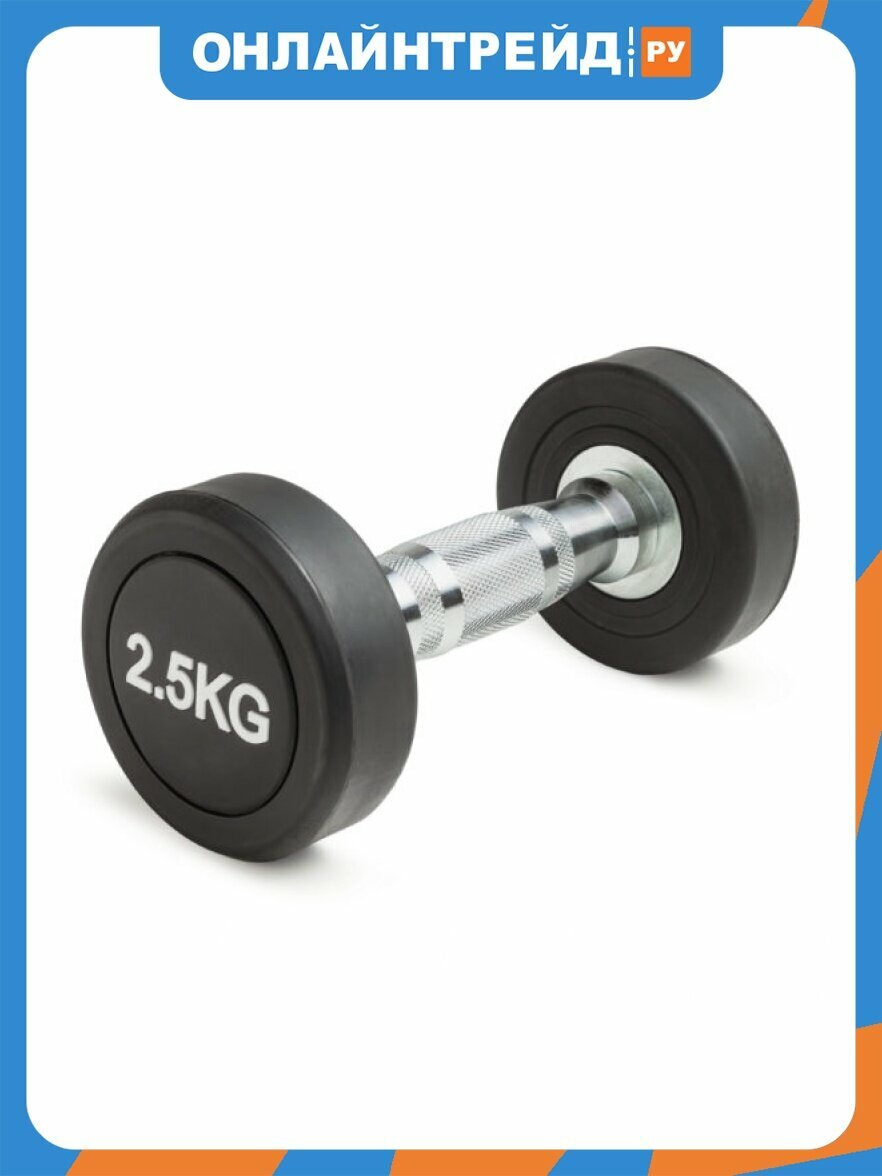 Гантель неразборная Victoryfit круглая 2,5 кг