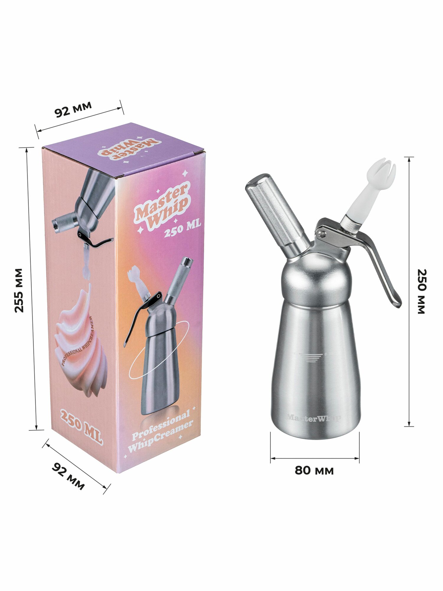 Сифон (кремер) для взбивания сливок 0,25 л. MasterWhip