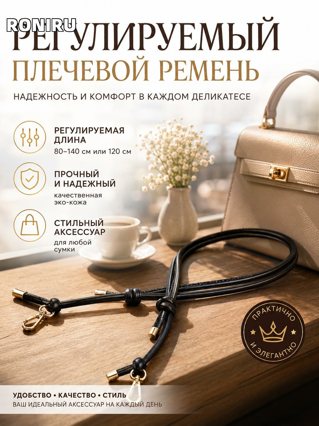 Регулируемый плечевой ремень из искусственной кожи, длина 80-140 см или 120 см, женский аксессуар для сумки