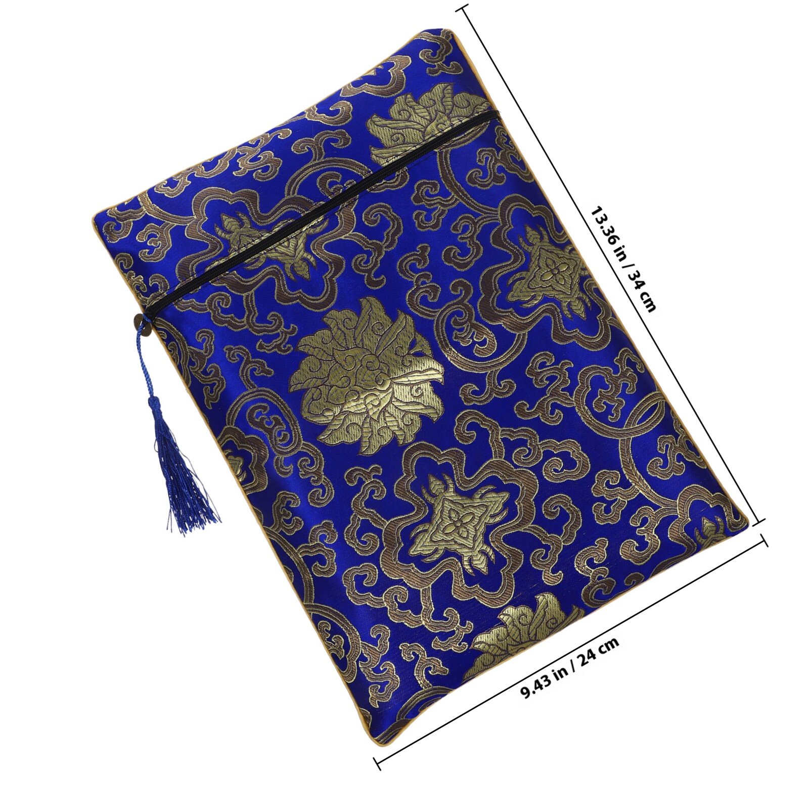 Универсальная Сумка Для Документов С Молнией 34.00X24.00X1.00Cm Голубой Цвет