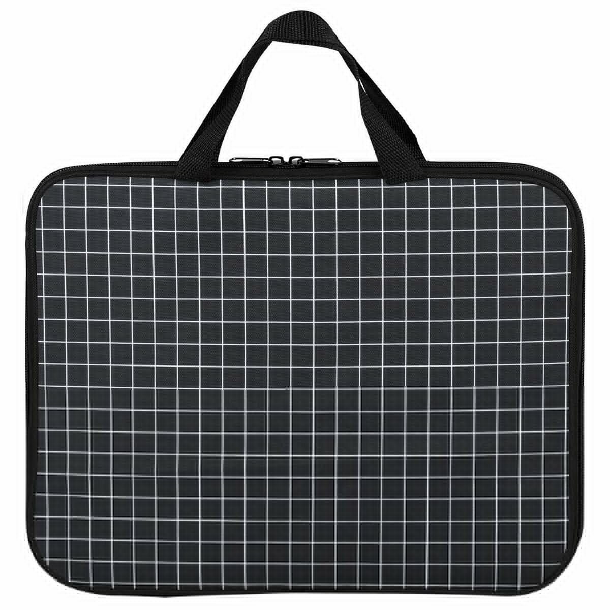 Папка с ручками А4 Brauberg "Checkered", 1 отделение, полиэстер, 20мм, на молнии (272173)