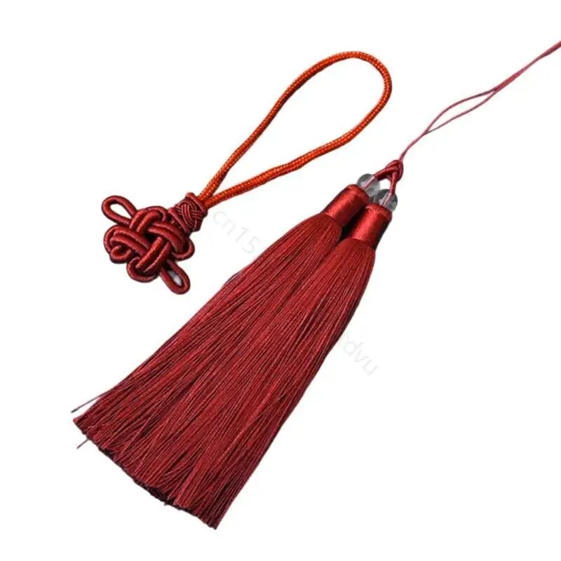 Двухцветные кисточки с узлом XXFB Красный, Claret