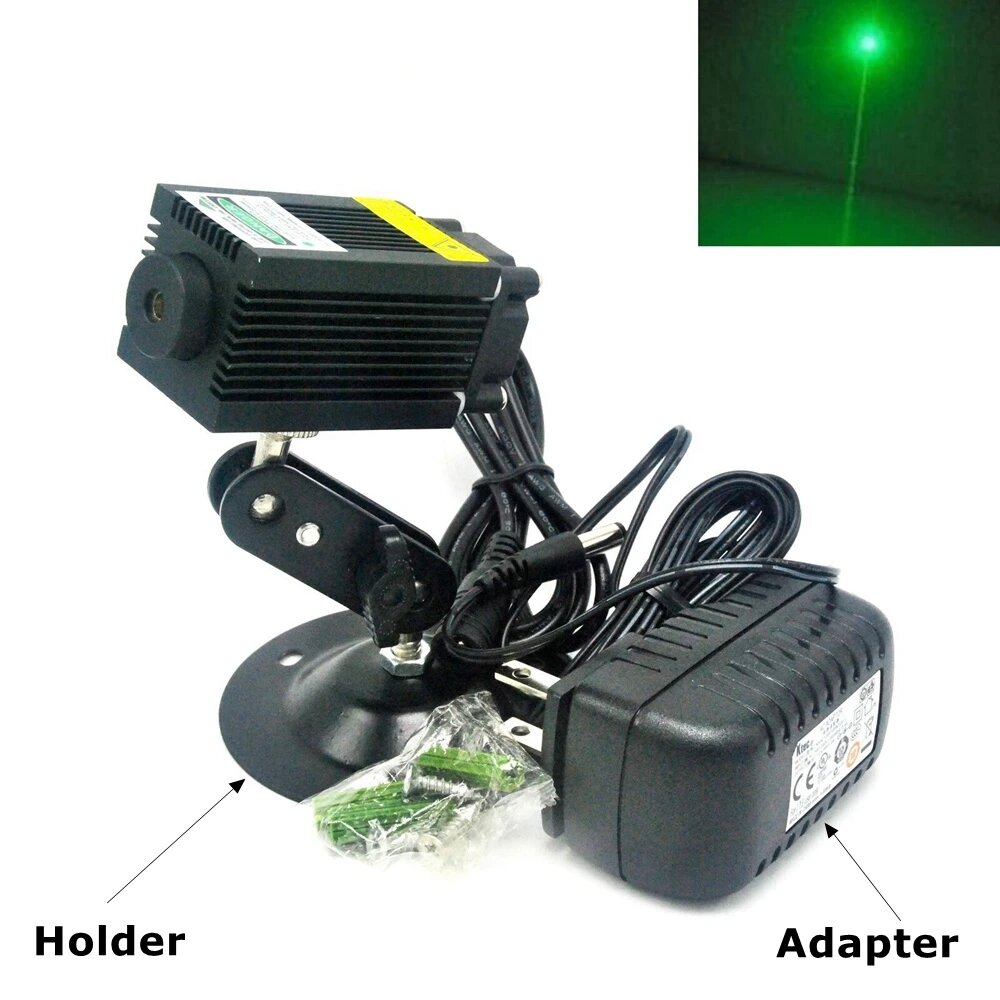 Зеленый лазерный диодный модуль MTO-Laser 100 мВт Европейская вилка (EU Plug)