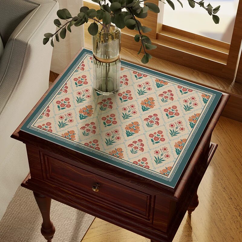 Кожаная подложка Royal Collection Flower 70x70 см Водонепроницаемая Устойчивая к маслу Не скользящая подложка для
