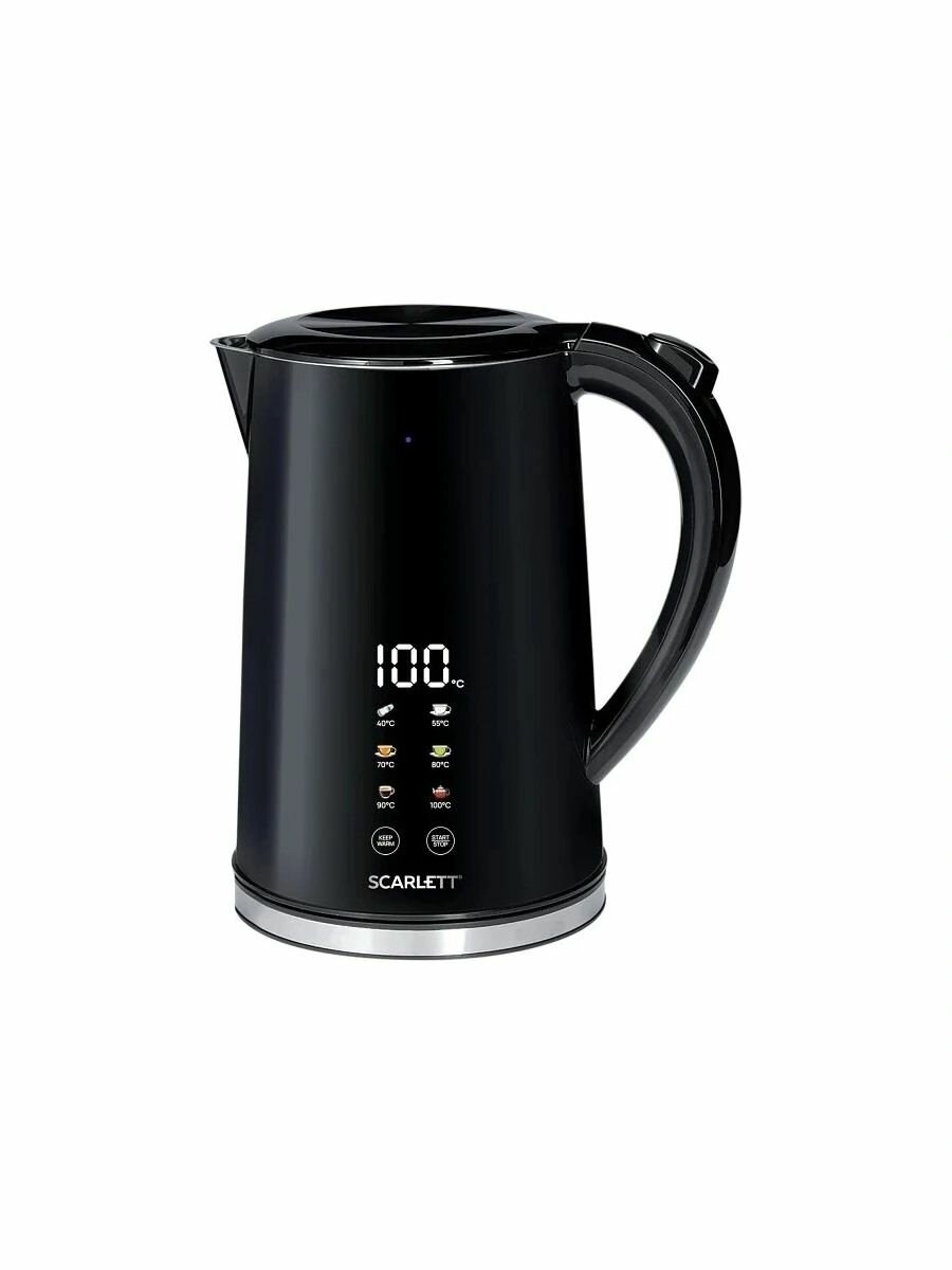 Чайник Scarlett SC-EK21S66 1.7л. 2200Вт черный (металл)