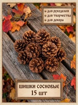 Шишки сосновые для творчества 15 шт