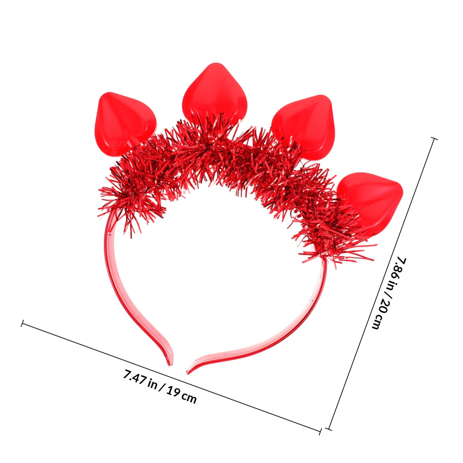 Головной Убор В Forme Сердца Для Праздничных Вечеринок Размер 20X19CM Цвет Red