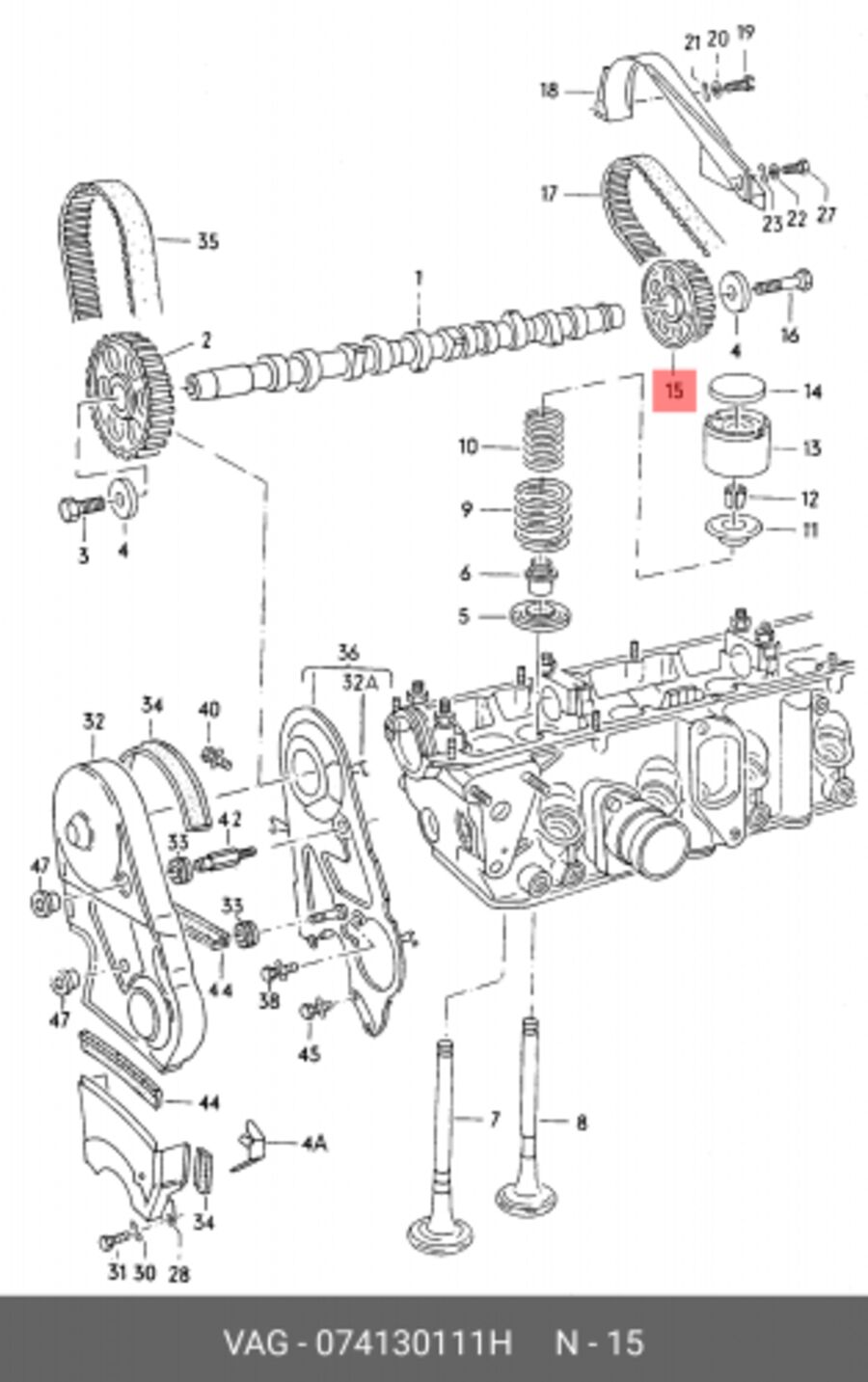 Шкив Зубчатого Ремня Audi/Vw (VAG 074130111H)