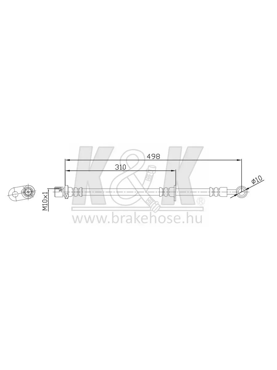 Шланг тормозной Subaru Outback 2.5 K&K