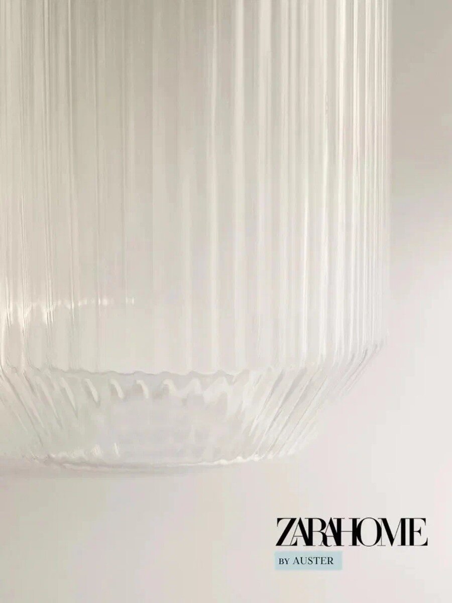 ZARA HOME Стакан "RAISED LINES" 425 мл 1 шт прозрачный