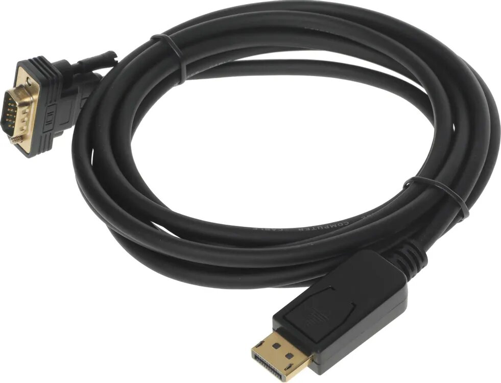 Кабель-переходник видео 1.1v, DisplayPort (m) - VGA (m), ver 1.1, 3м, черный