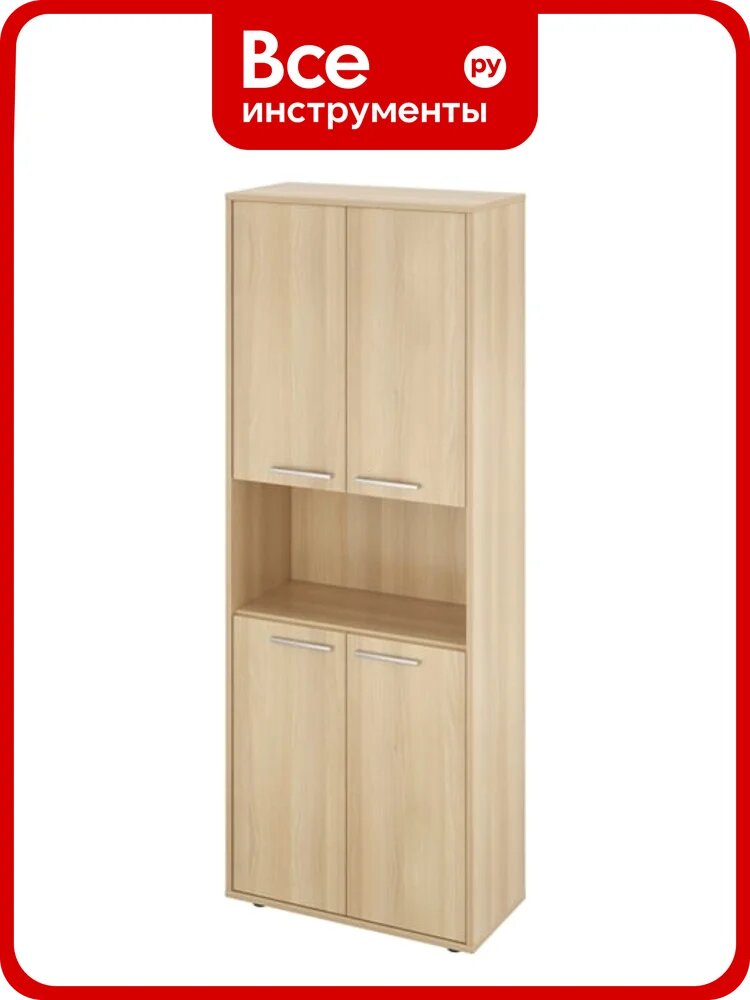 Шкаф Монолит Канцлер 1 откр. полка (700x338x1845) (КЦ14+КЦ17_4) Акация лорка31 КЦ29.31