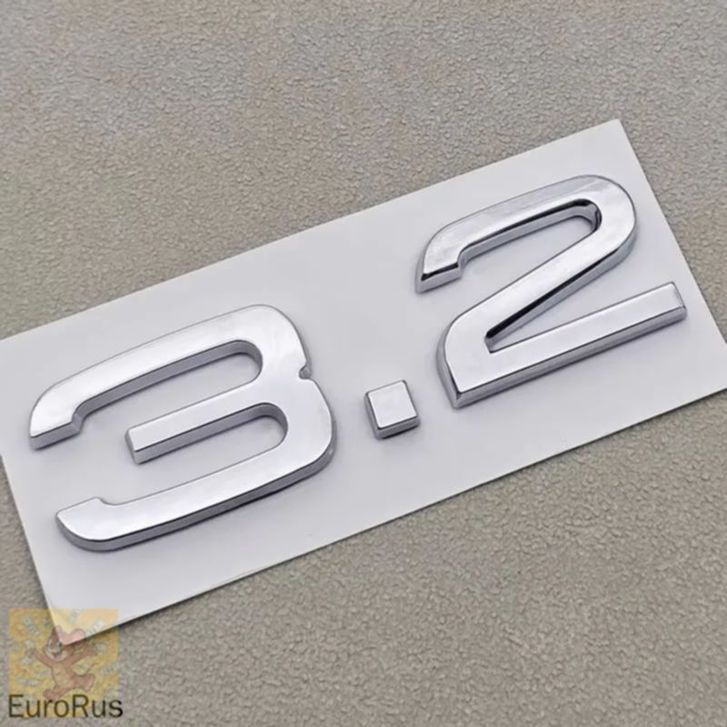 3d ABS хромовый автомобильный логотип 3.2 Audi A3 A4 A5 A6 A8 Q3 Q5 Q7 Q8 эмблема