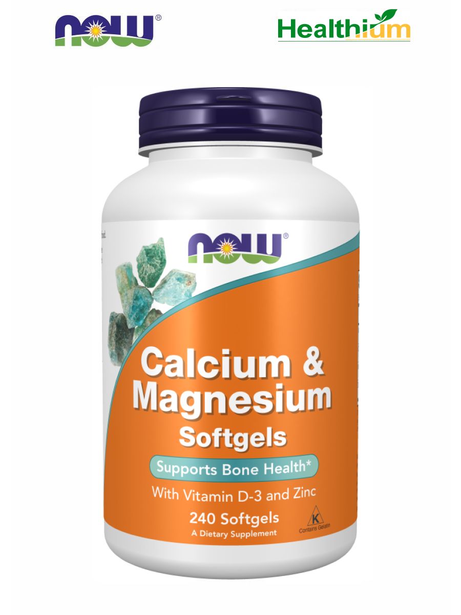 NOW Calcium & Magnesium with Vitamin D3 and Zinc, 240 капсул Нау Кальций магний Витамин Д3 и цинк