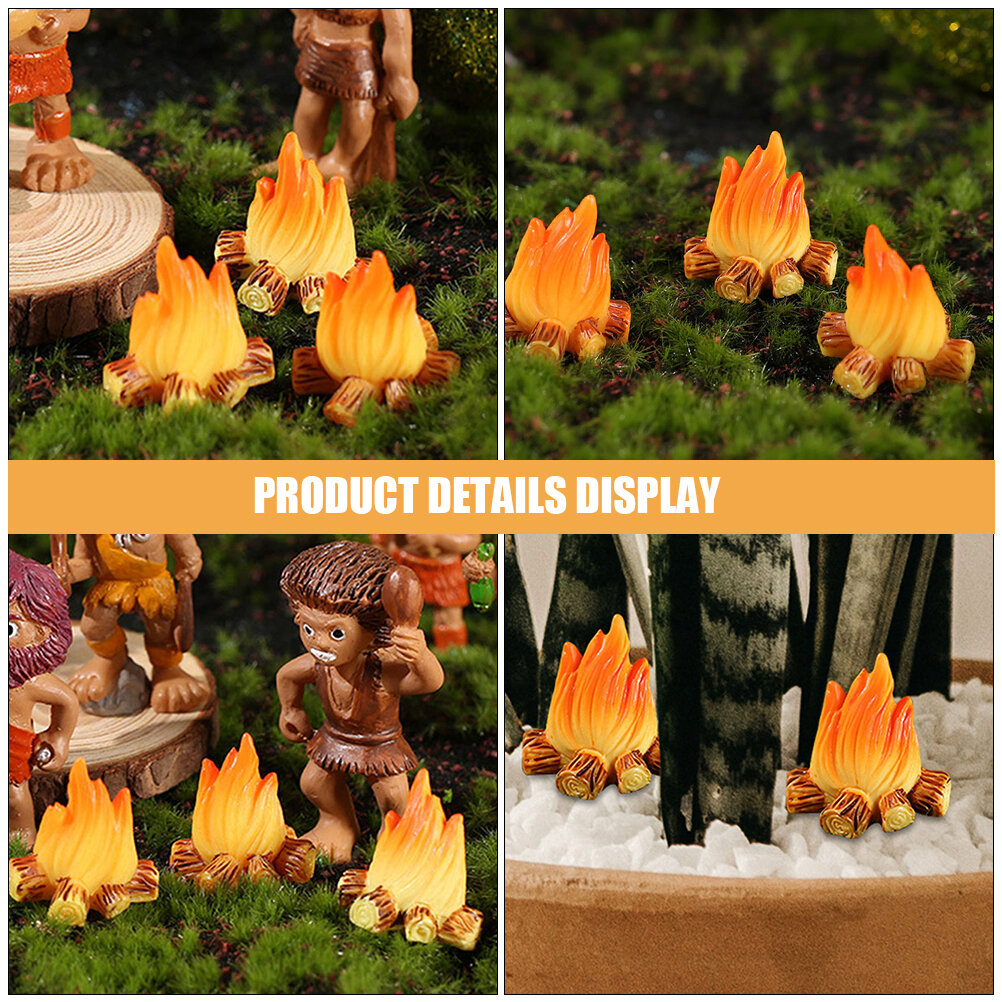 8 Штук Модель Имитации Костра Миниатюрное Украшение Для Микроландшафта 2 80X2 10X2 00Cm