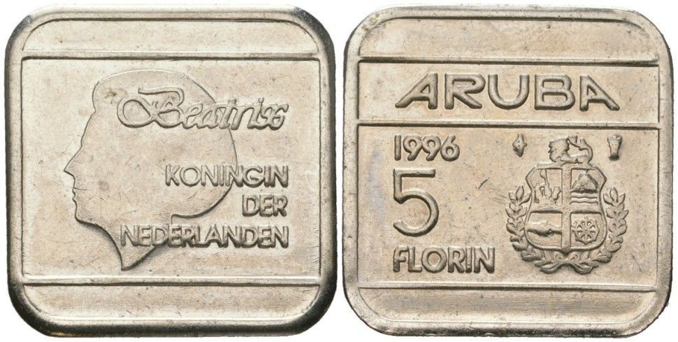 Аруба, 5 флоринов 1996 год