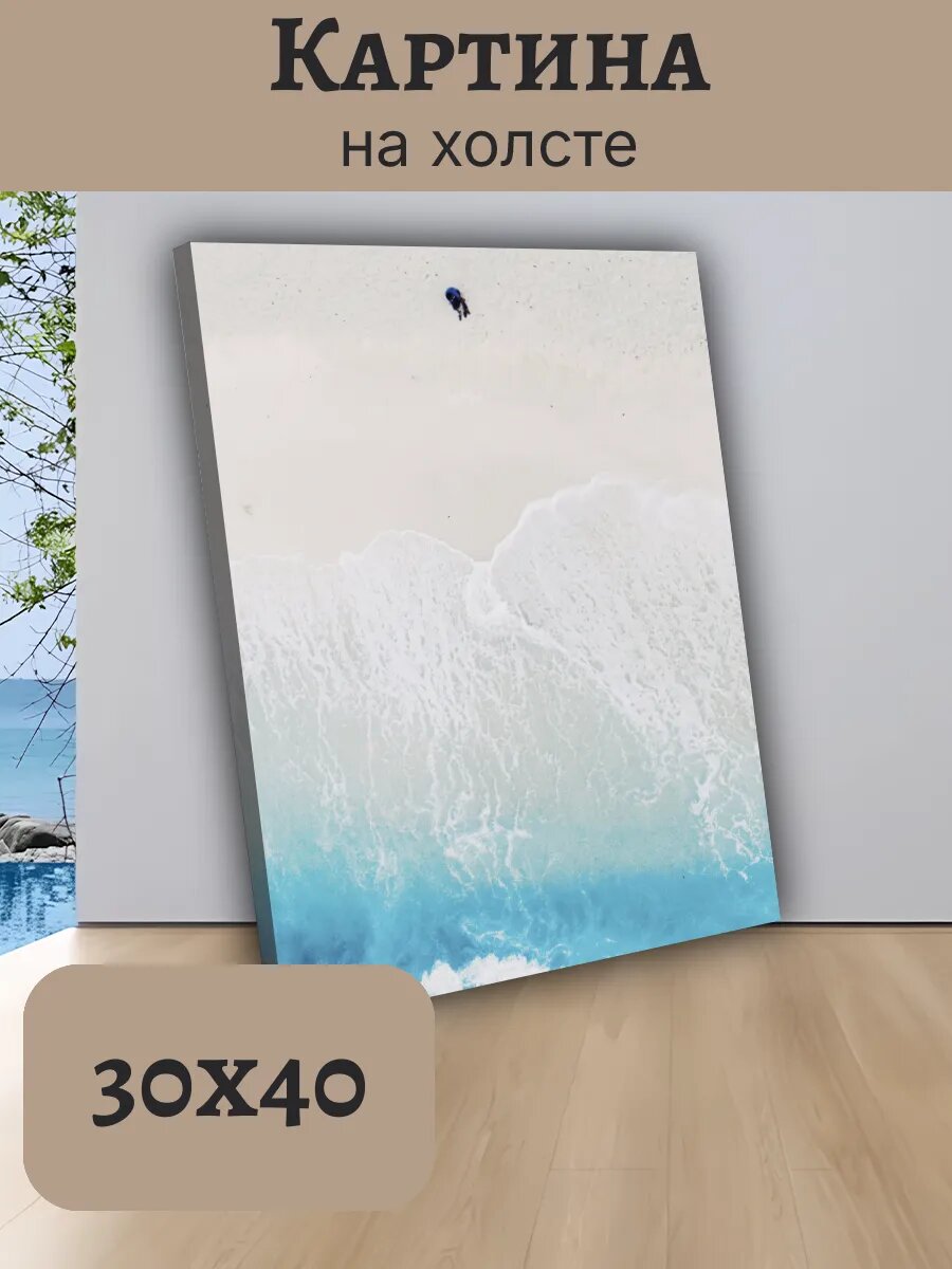 Картина Постер Мальдивы Maldives 30x40 аэроснимок Пляжа