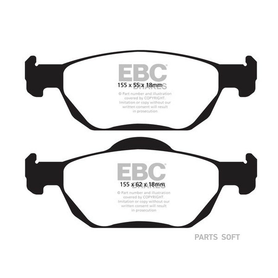 Накладки тормозные от официального дистрибьютора, EBC-BRAKES, артикул DPX2000