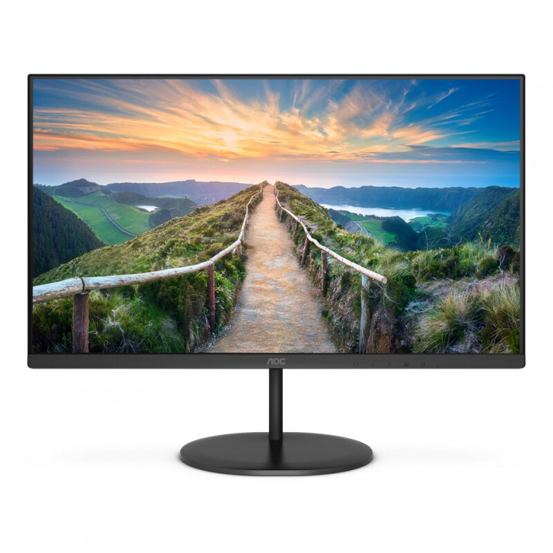 AOC 23.8" Монитор (Q24V4EA), IPS, 2560x1440 2K, 75 Гц, черный