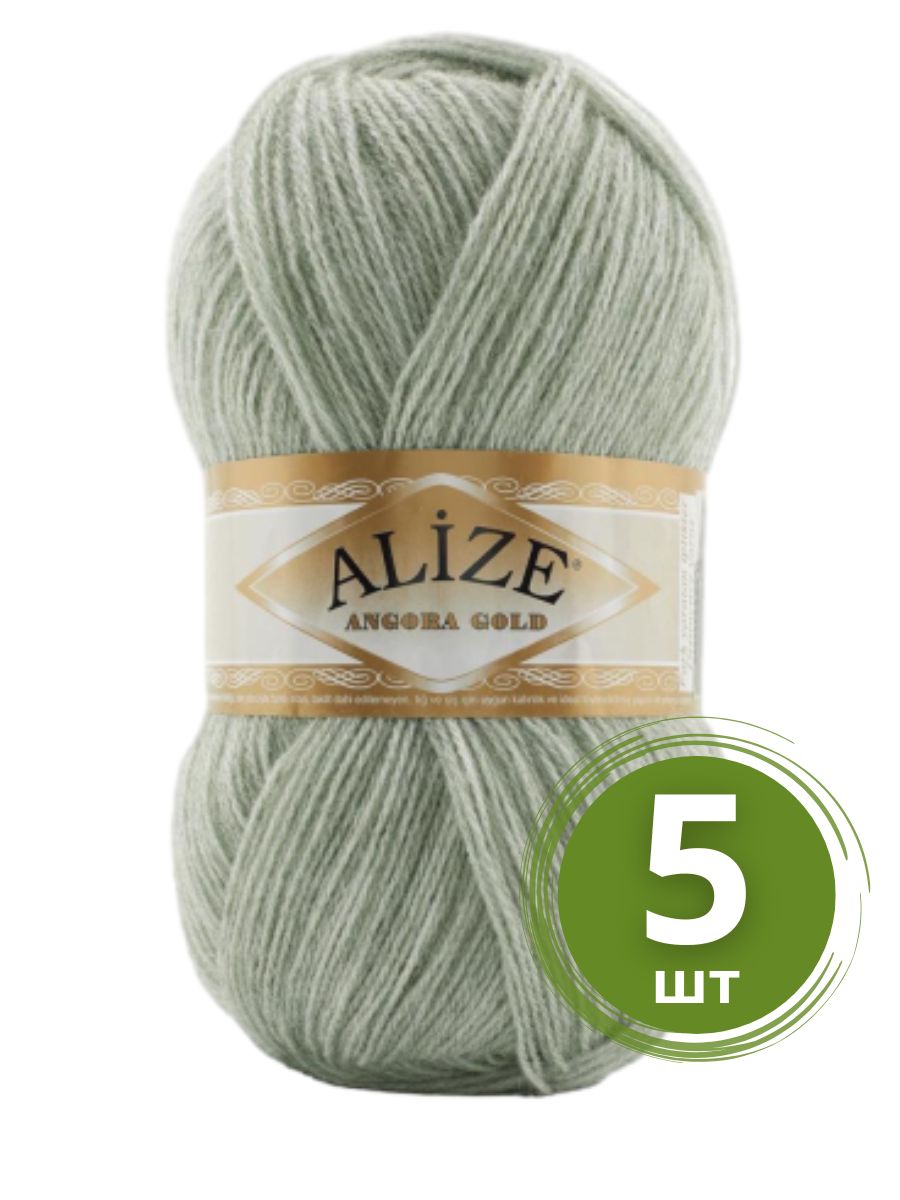 Пряжа Alize Angora Gold (Ангора Голд) - 5 мотков Цвет: 881 морская пена 20% шерсть, 80% акрил 100г 550м