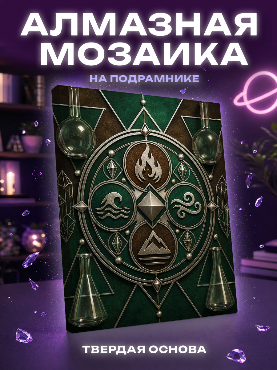 Алмазная мозаика Изумрудная мандала алхимика
