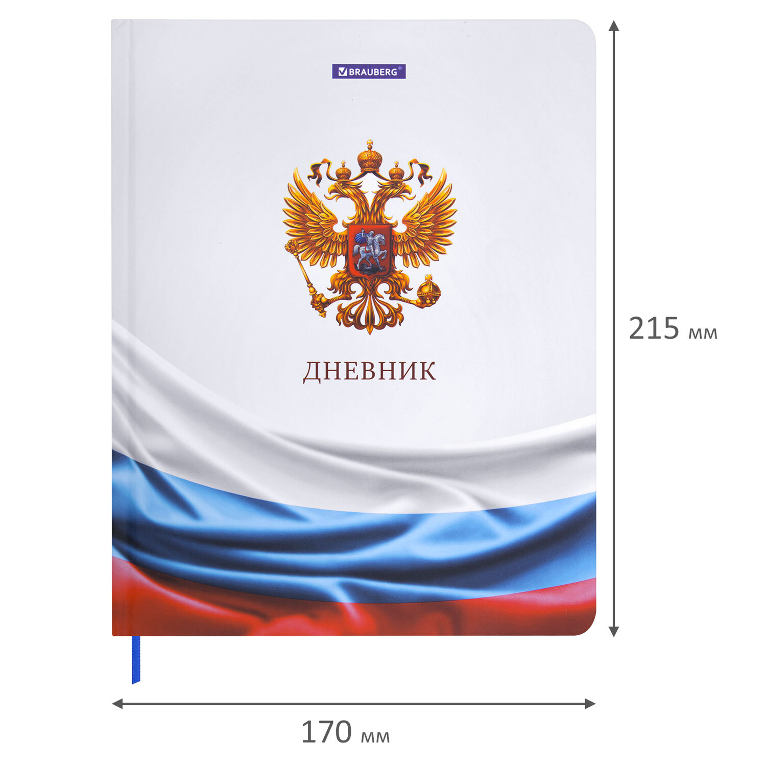 Упаковка 10 шт. Дневник 1-11 класс 40 л, твердый, BRAUBERG, ламинация, цветная печать, "российского ШКОЛЬНИКА-4", 107629