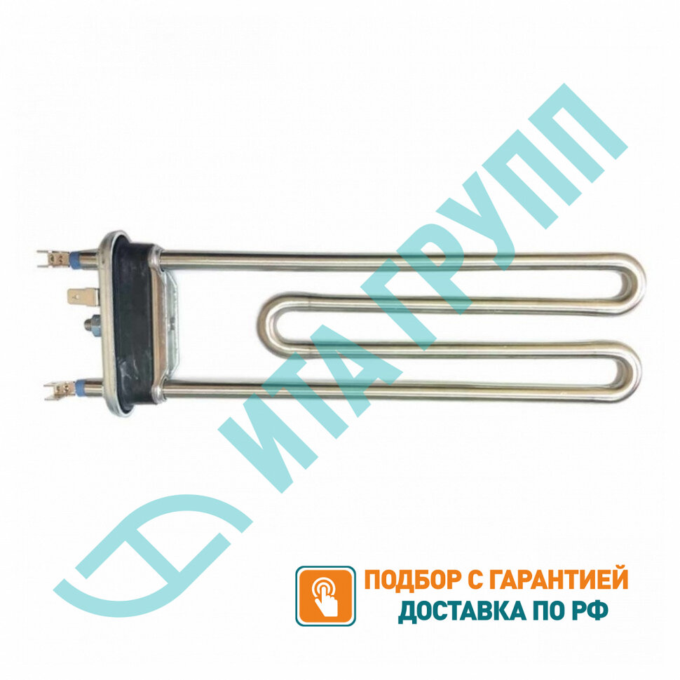 ТЭН 1950W для стиральной машины Electrolux, Samsung с отверстием под датчик L215мм, B2180710