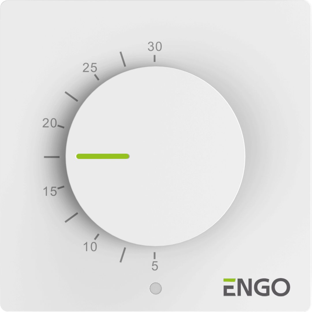 ENGO ESIMPLE230W терморегулятор проводной, непрограммируемый, 230 В, белый для котлов/ радиаторов /водяных теплых полов