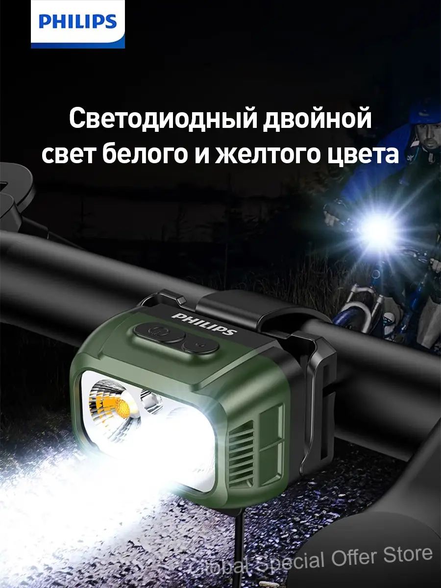 Фонарь велосипедный, LED освещение, Компактный дизайн