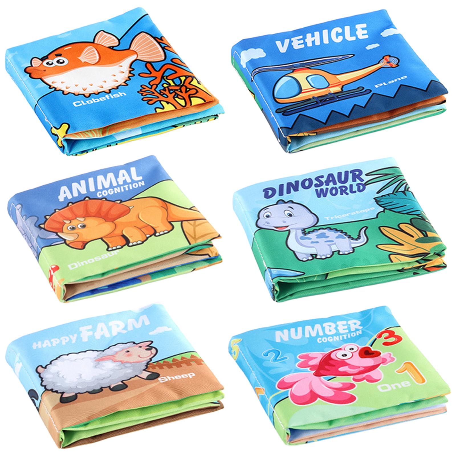 6x Soft Baby Cloth Book Brain Development Toy for Toddlers Babies Newborn