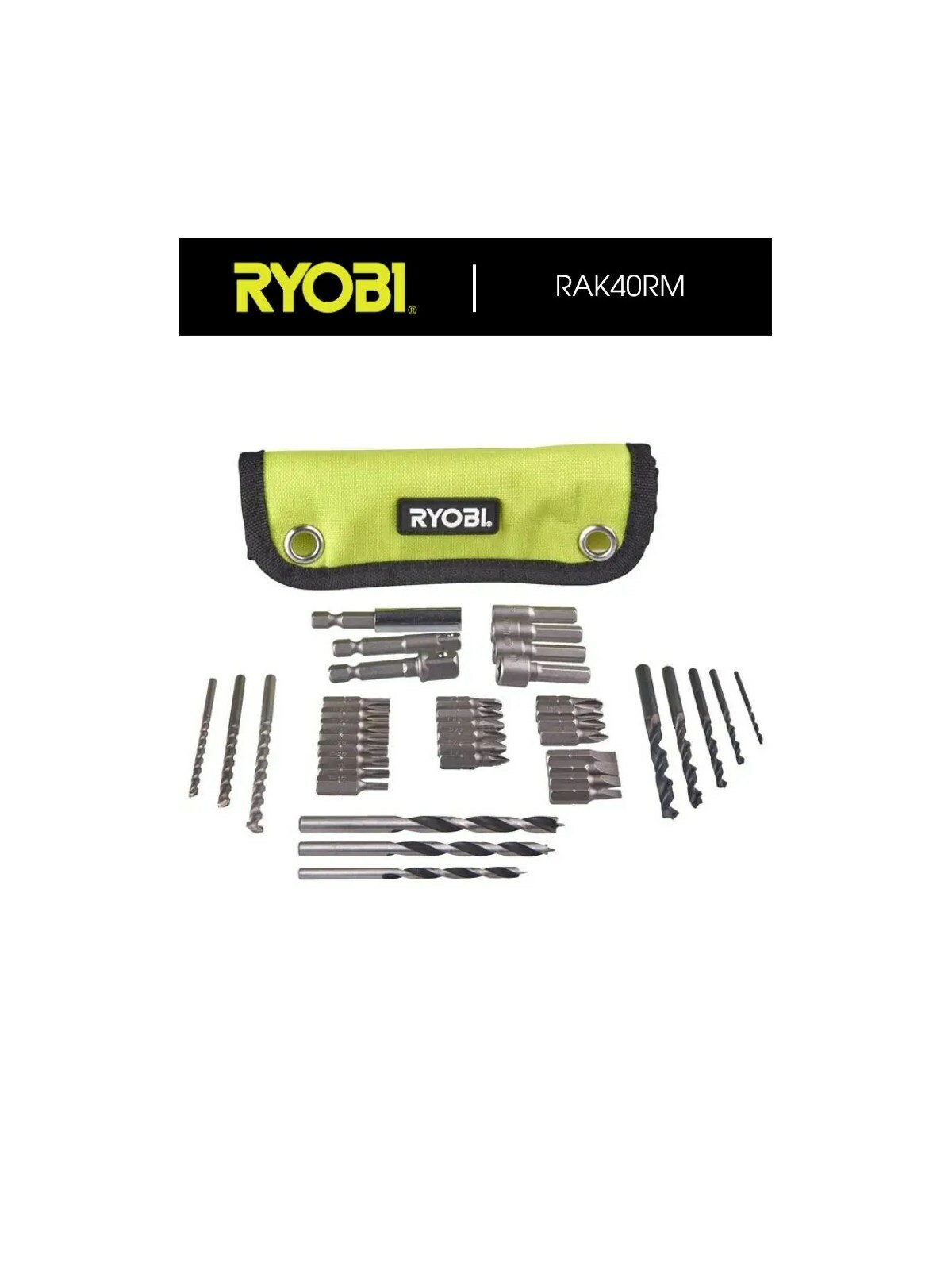 Набор бит и насадок 40шт Ryobi RAK40RM в мягкой сумке арт. 5132002264