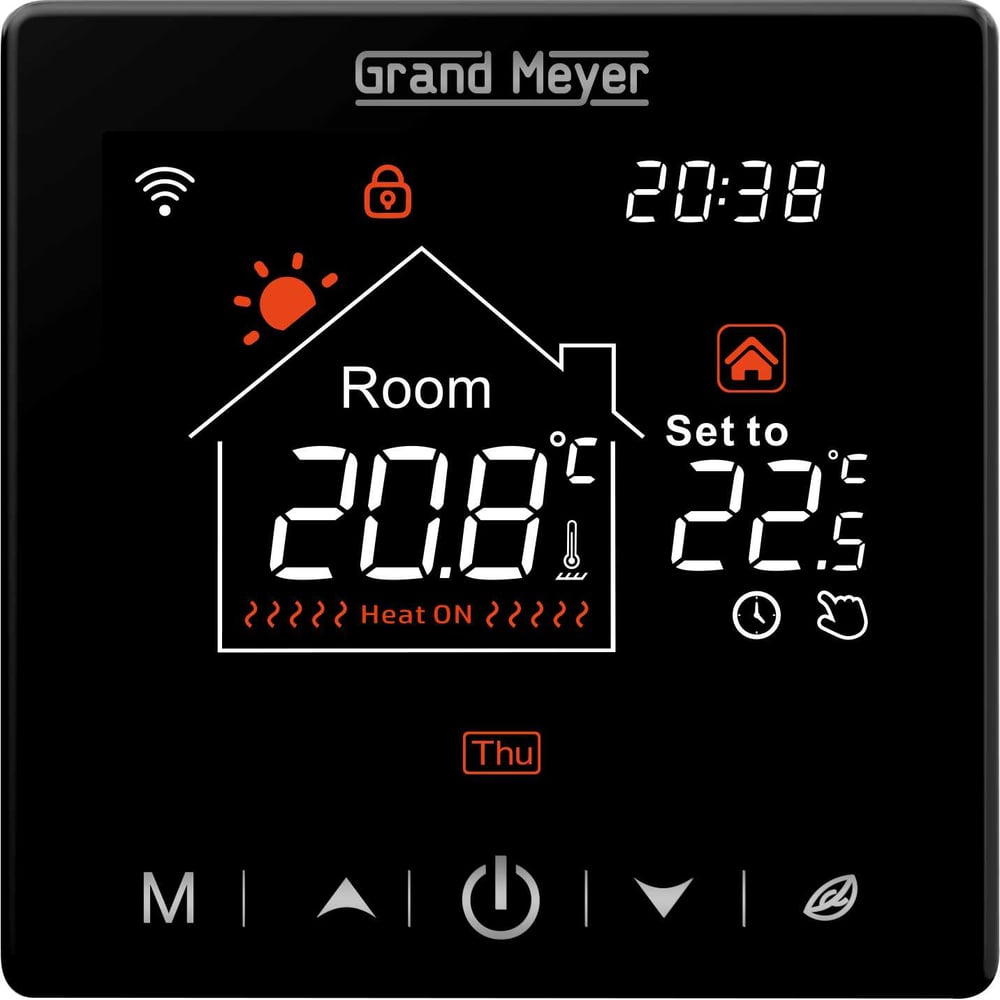 Терморегулятор Grand Meyer Wi-Fi черный SN-20