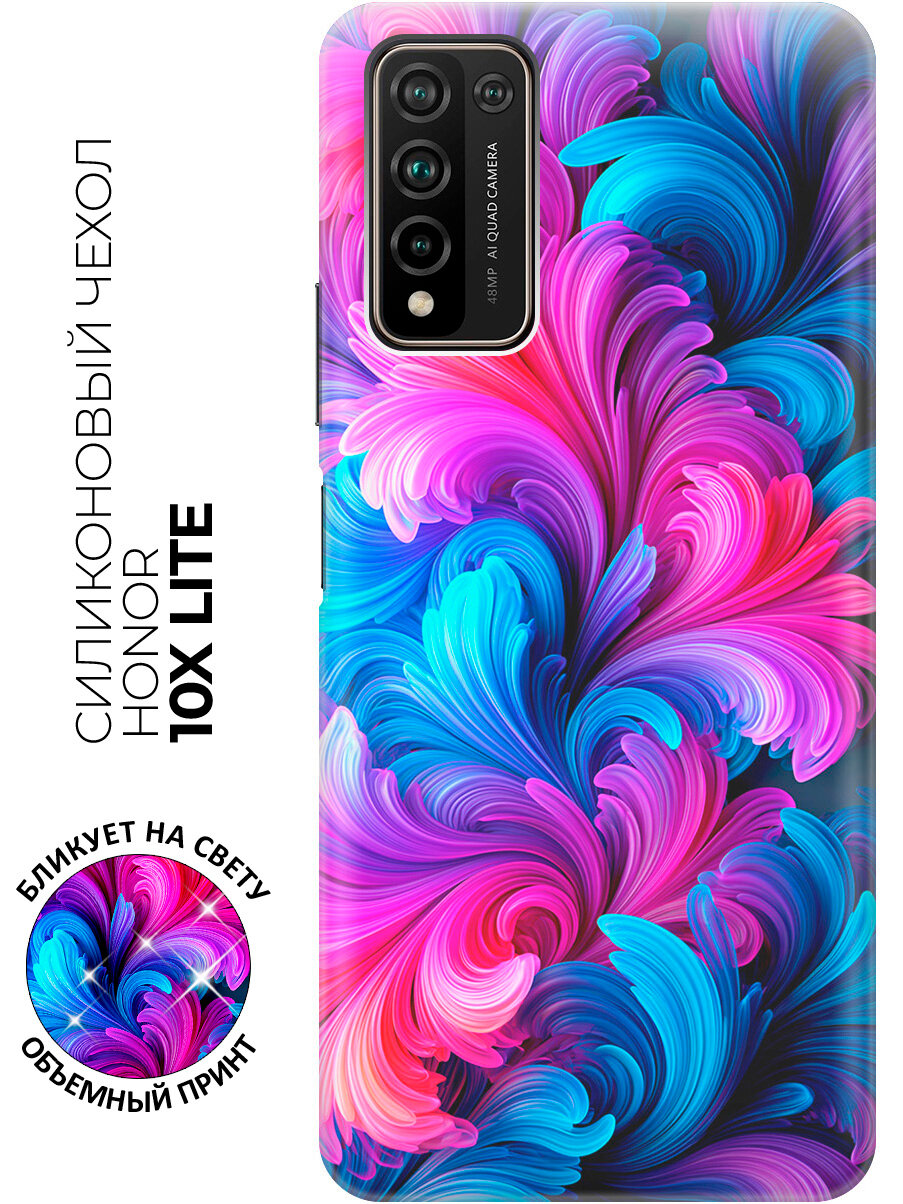 Силиконовый чехол на Honor 10x Lite с принтом "Вихрь эмоций"