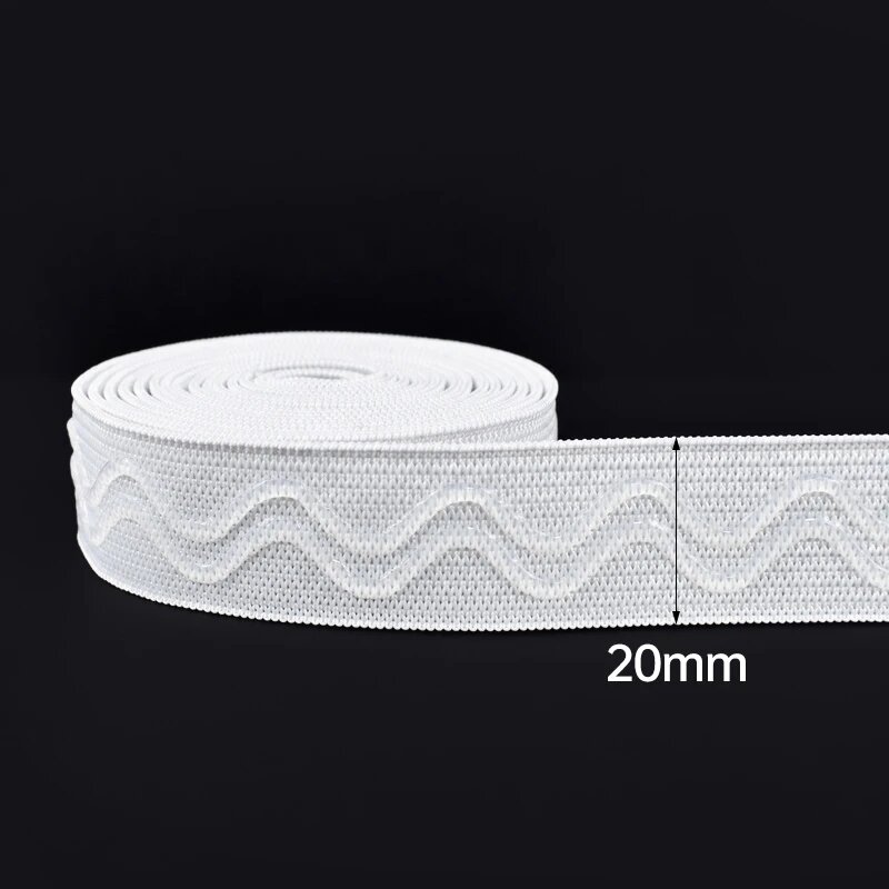 Белая эластичная лента 20 мм, 5 метров, EB013-White2-20mm