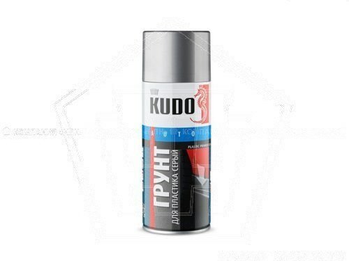 Грунт-спрей kudo для пластика серый акриловый (520мл) (ku-6020)