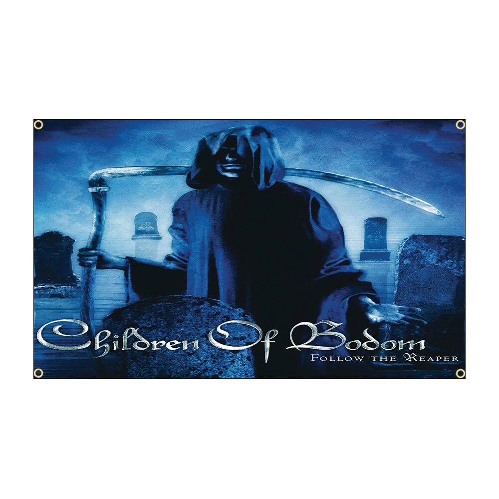 Флаг Children of Bodom, 90x150 см, полиэстер, цвет 4, Grommets