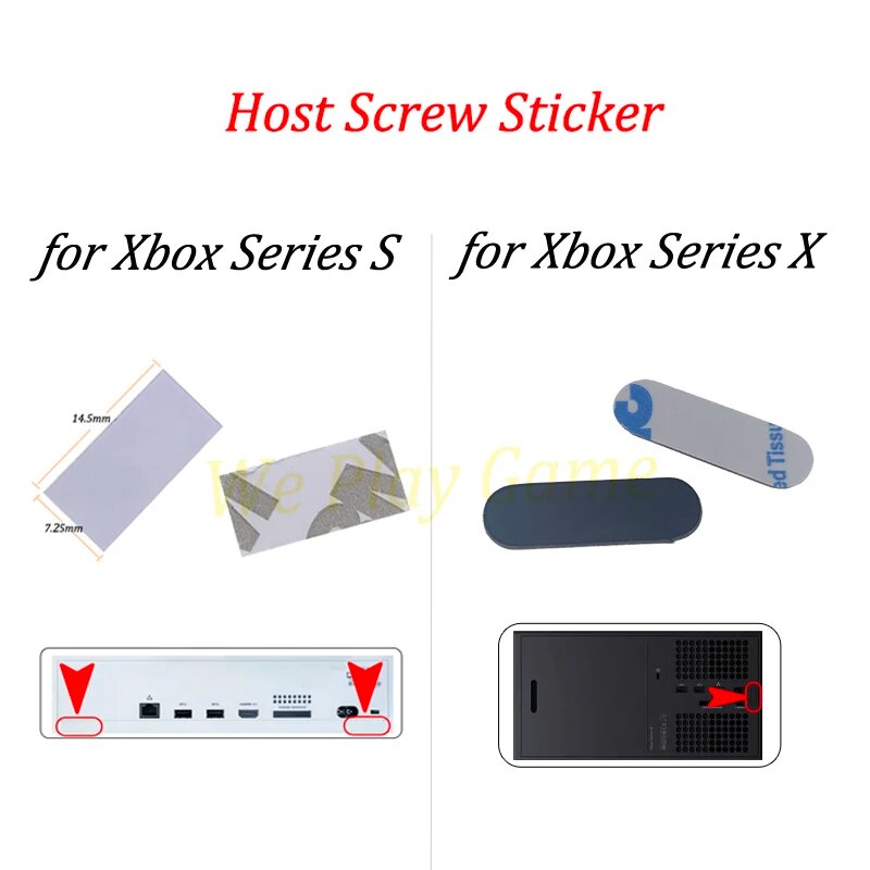 Наклейки на винты для Xbox Series S/X, MIX, 10шт