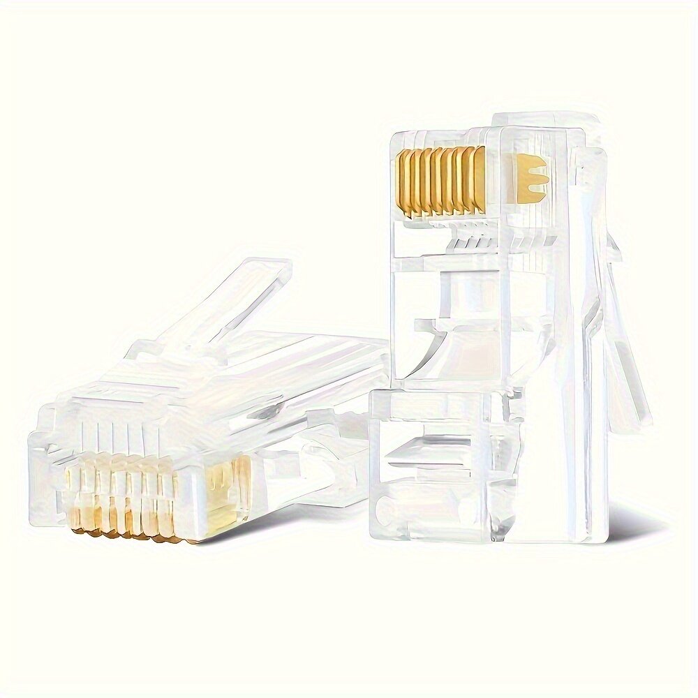 Коннекторы Ethernet RJ45 8P8C, 10 шт, медные, для роутеров, свитчей, ноутбуков, ПК и IPTV