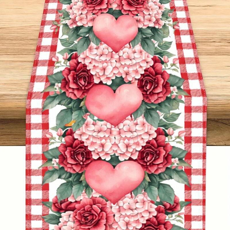 Дорожка на стол 40x140 см, многоцветный вертикальный цветочный принт, 2D-печать, для декора кухни, столовой, дома, для помещений и улицы