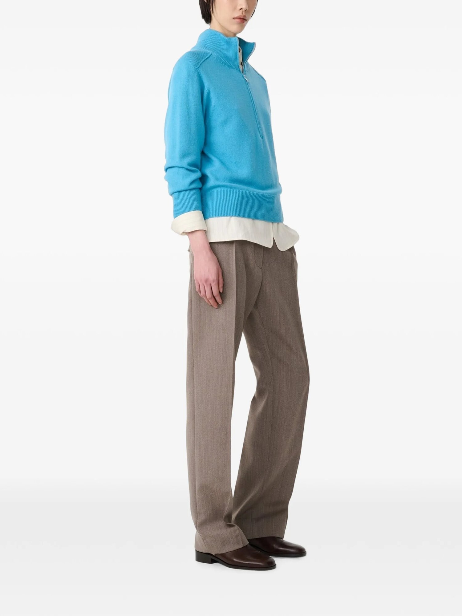 Свитер Studio Nicholson Maren half-zip sweater, размер 4 — фото 1