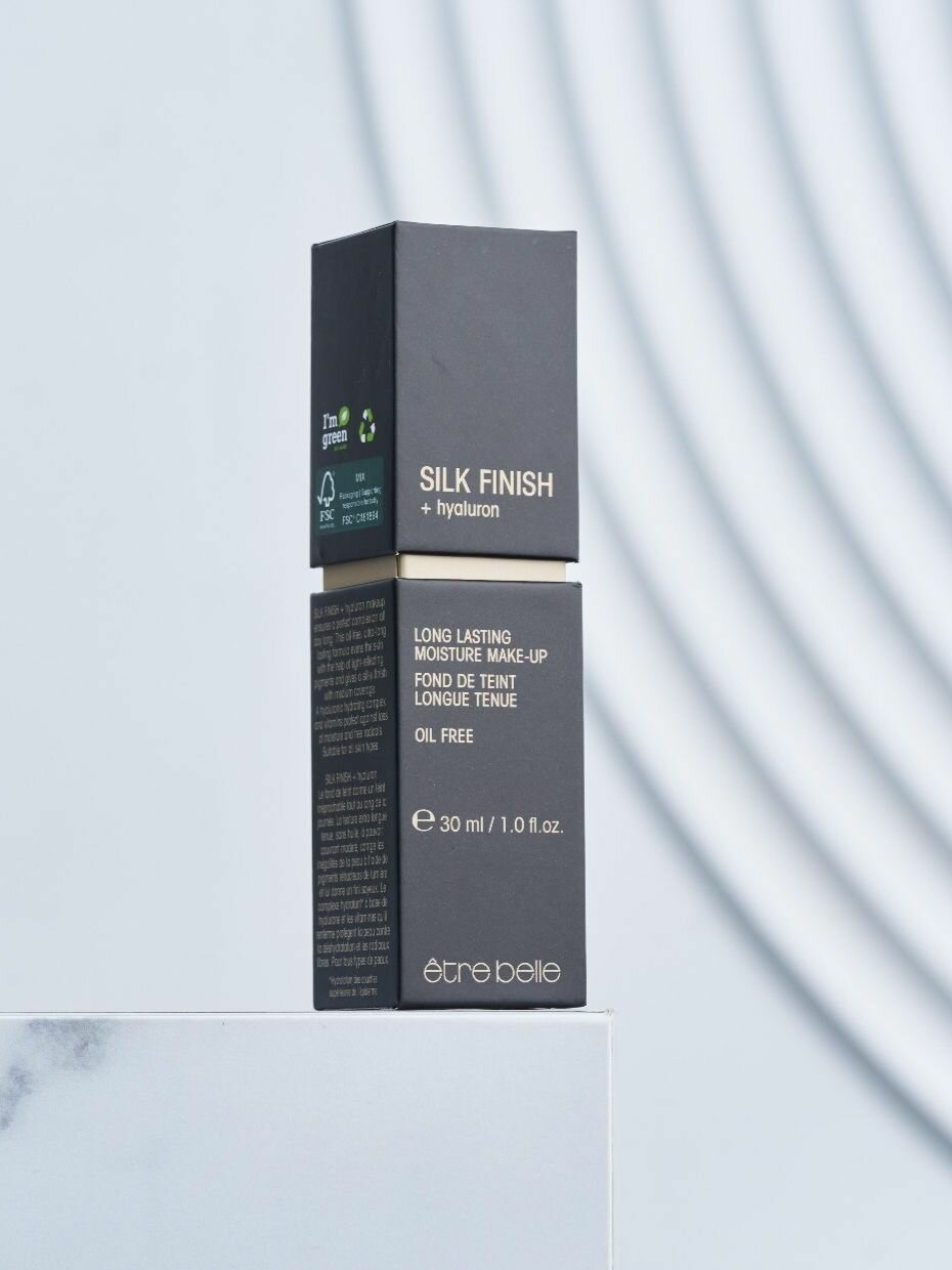 Etre Belle Тональный крем с гиалуроновой кислотой Silk Finish Make Up + Hyaluron, цвет слоновая кость