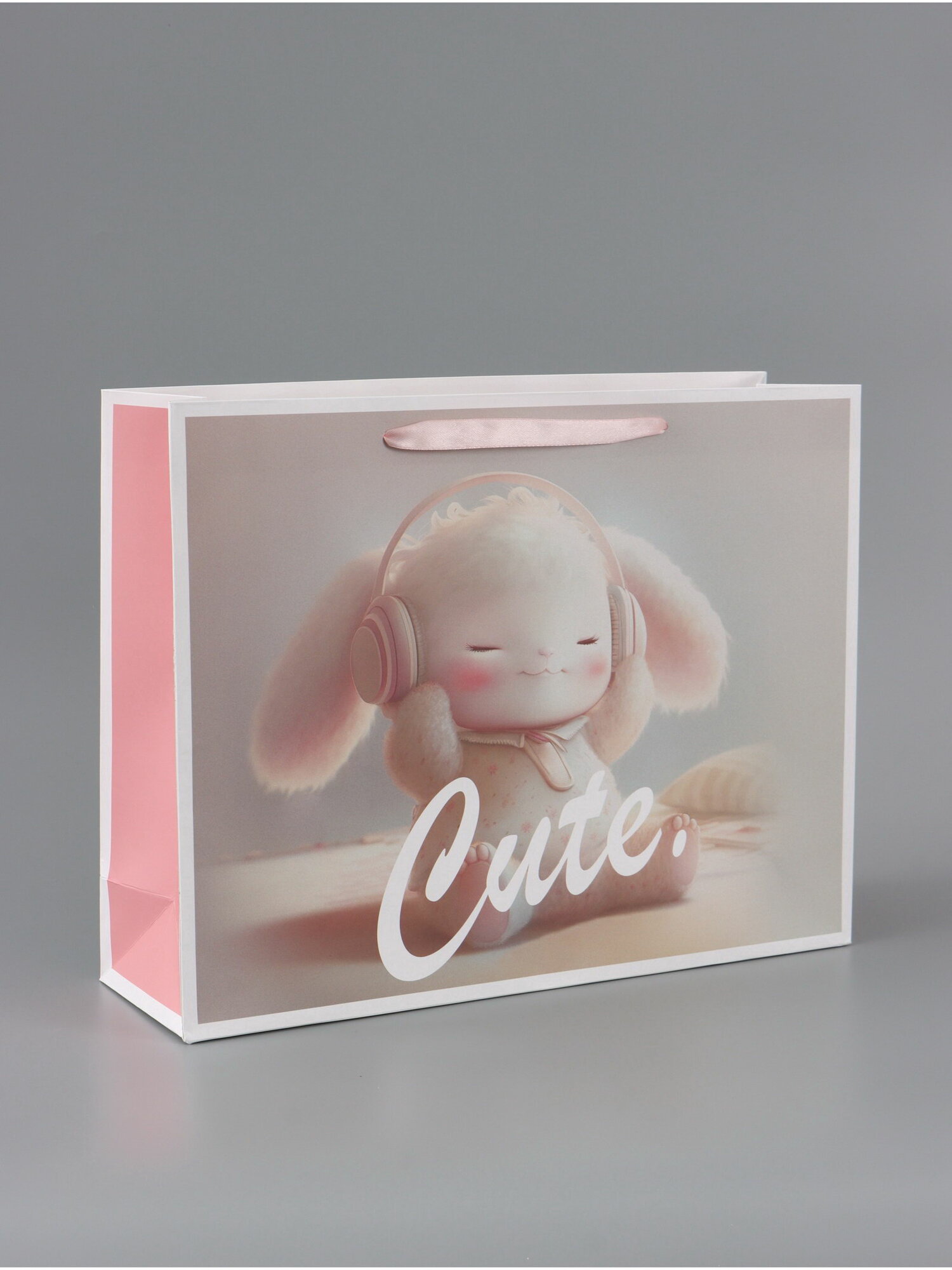 Пакет ламинированный горизонтальный Cute, 40x31x11.5 см, отделка пакета: декор