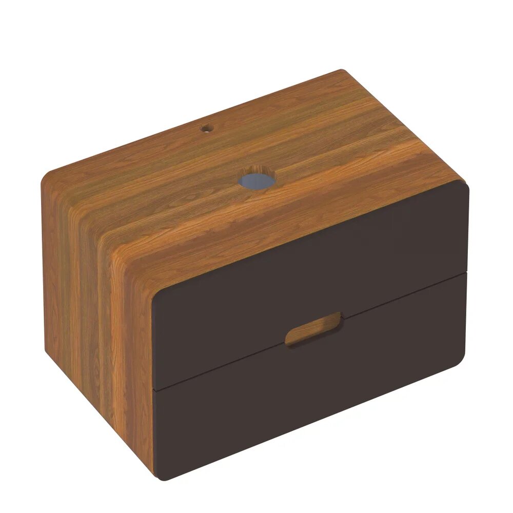 Тумба под раковину со столешницей 1MarKa Этери 80 подвесная, серая, светлое дерево, матовая, с отверстием под смеситель, из МДФ, с ящиками, с доводчиками