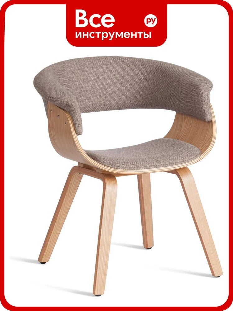 Стул TetChair VIMTA mod.8021 дерево/ткань, 69x56x77 см, натуральный/бежевый, Aimcasa 5 21831