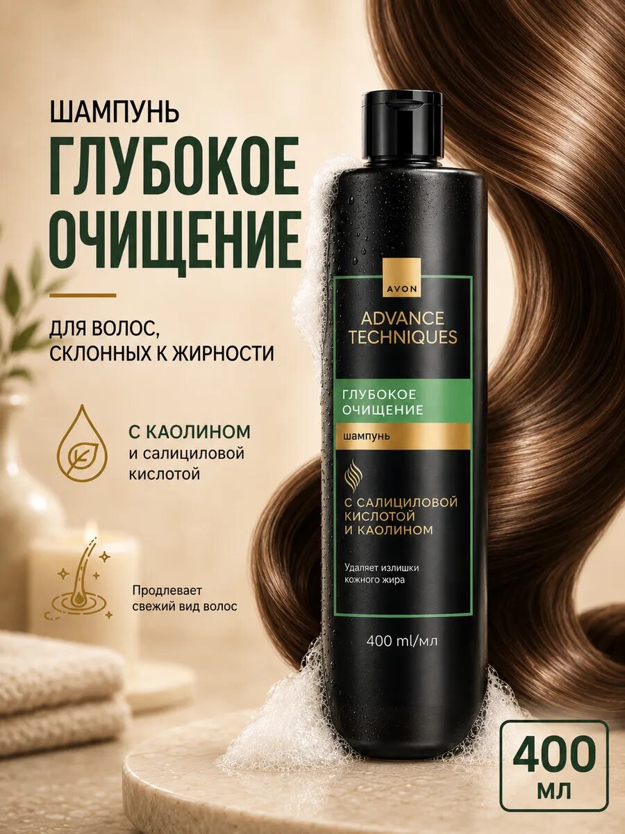 Шампунь Avon Глубокое очищение», 400 мл