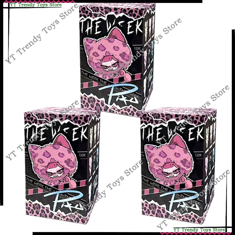 Коллекционная фигурка PIKU "Неделя кошек" Розовый, 3pcs