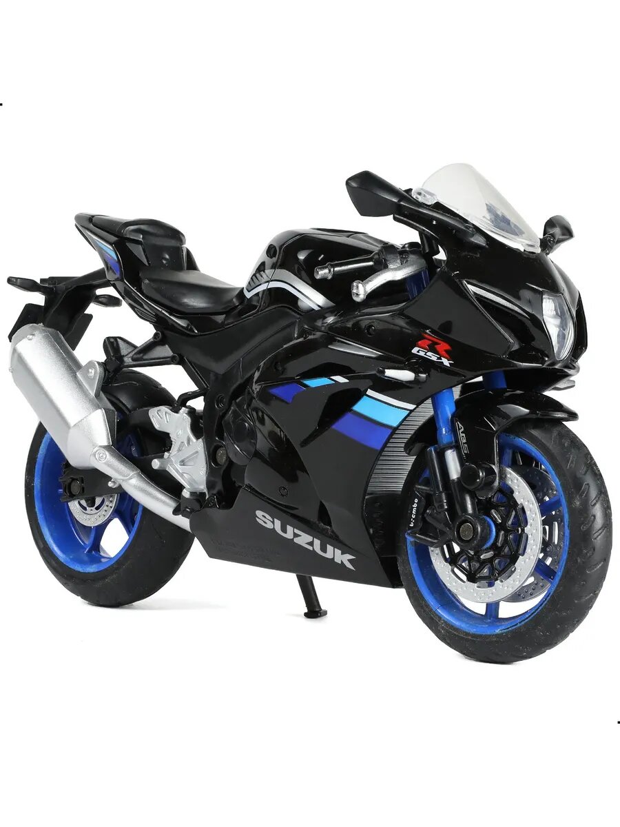 Мини-модель мотоцикла Goldwing 1:12 - Сплав, серый, для