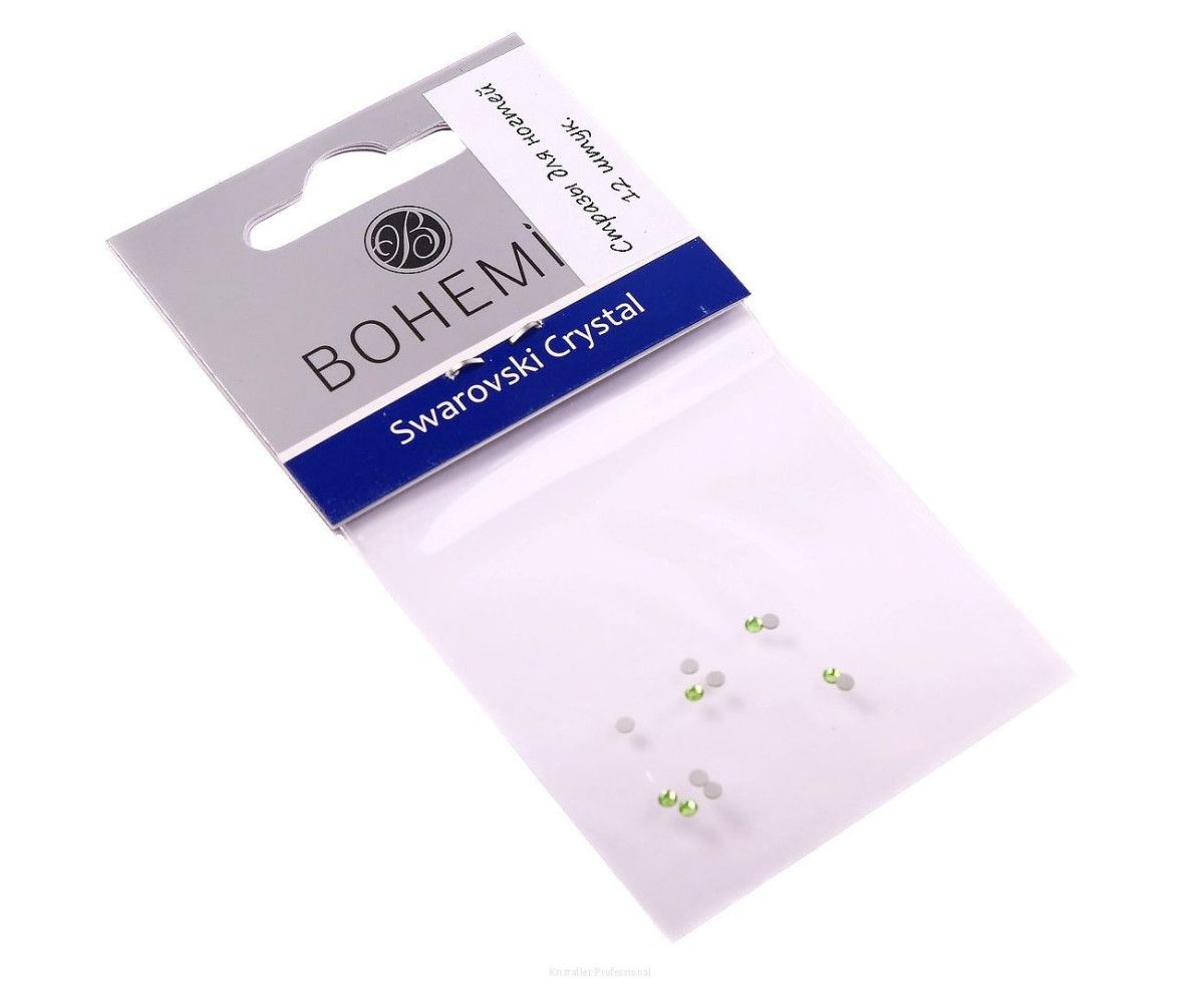 Bohemia Professional Стразы для ногтей, салатовый, 12 шт.