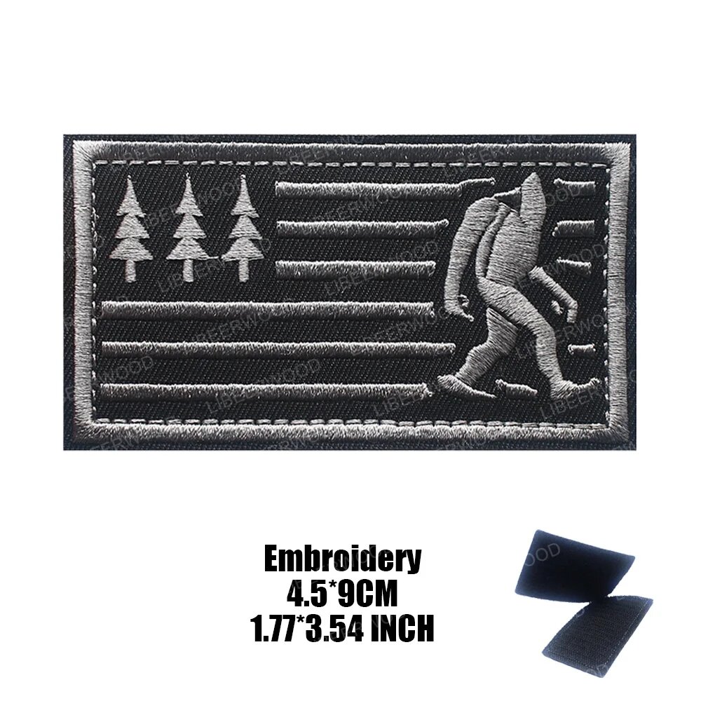 LIBERWOOD Патч с вышивкой Big Foot 18 gray